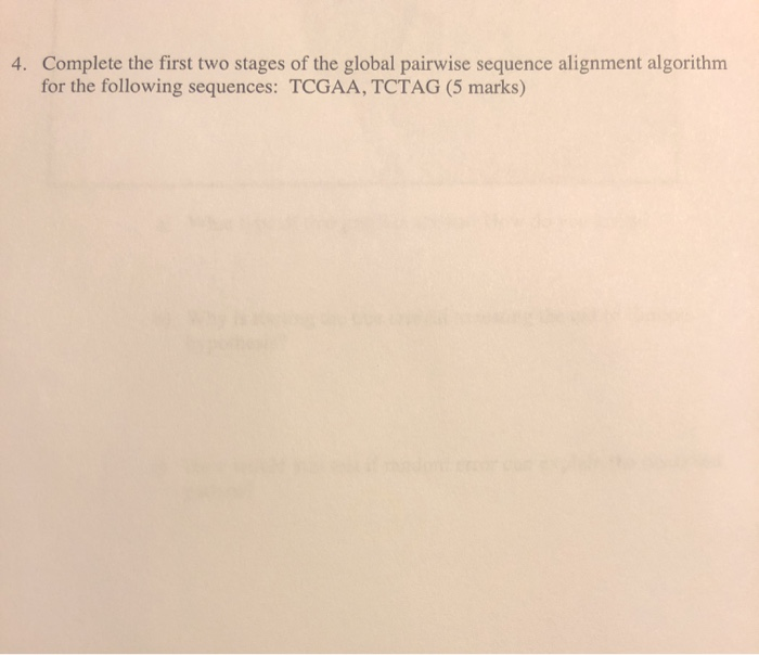 4 Complete The First Two Stages Of The Global