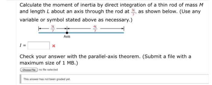 Solved Calculate the moment of inertia by direct integration | Chegg.com