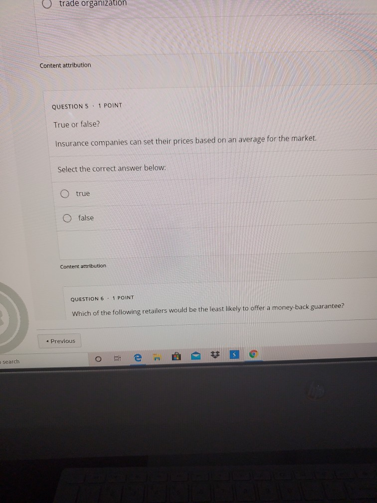 Solved - 1 day 5/51 Content attribution QUESTION 2.1 POINT | Chegg.com