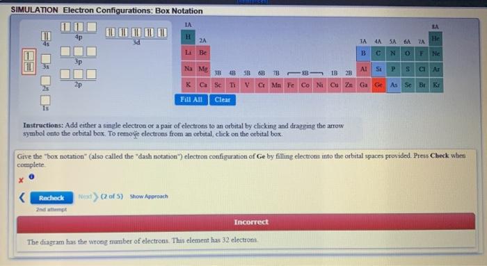 Solved SIMULATION Electron Configurations: Box Notation IA | Chegg.com