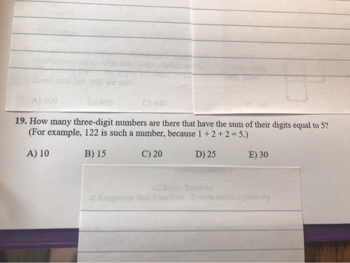Solved 19. How many three-digit numbers are there that have | Chegg.com