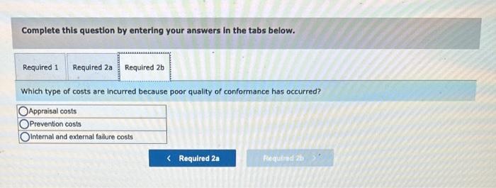 Solved Exercise 12−2 (Static) Classification of Quality | Chegg.com