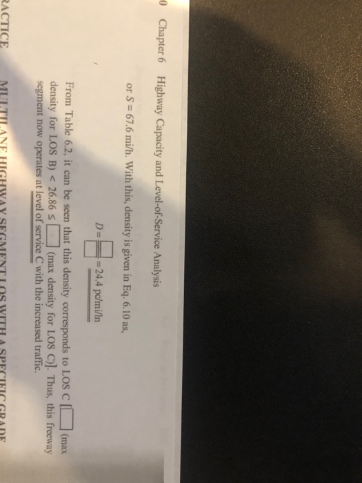 It can be seen that this corresponds to LOS B I (max | Chegg.com