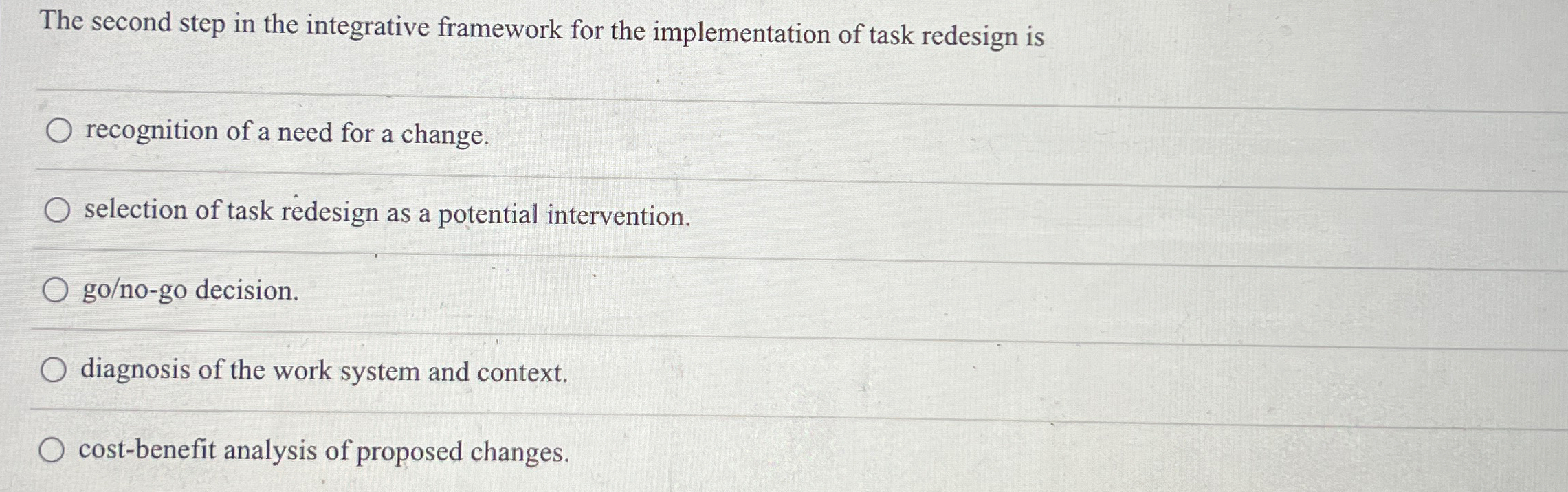 Solved The second step in the integrative framework for the | Chegg.com