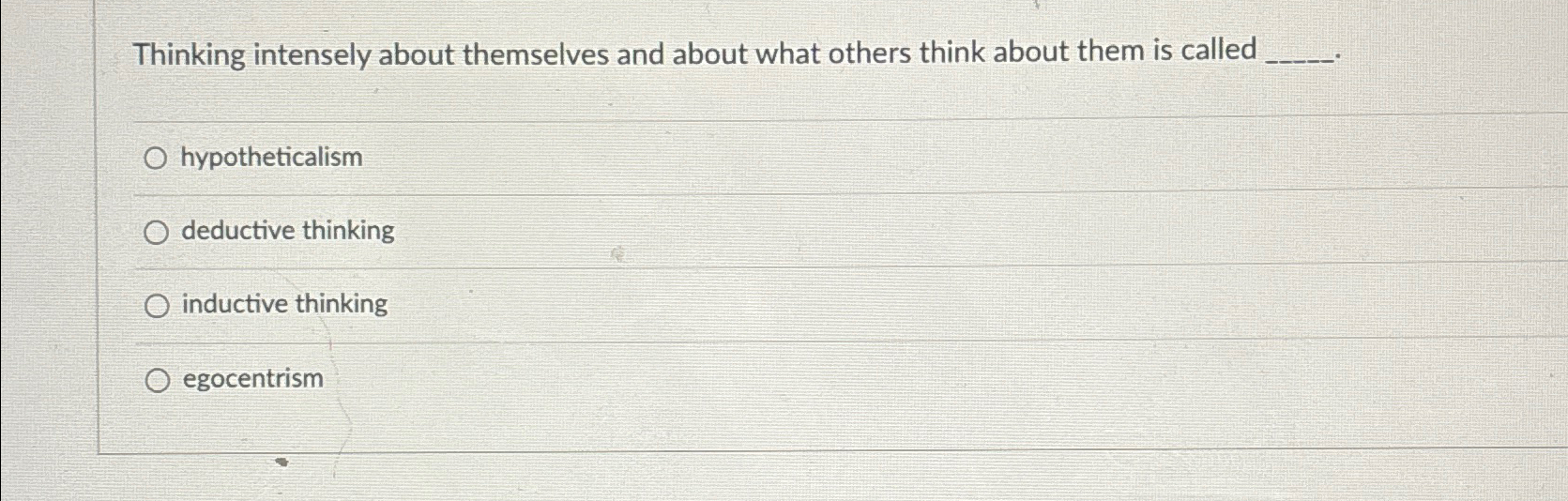 Solved Thinking intensely about themselves and about what | Chegg.com