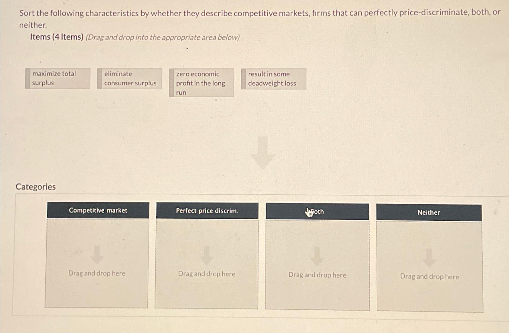 Solved Sort the following characteristics by whether they | Chegg.com