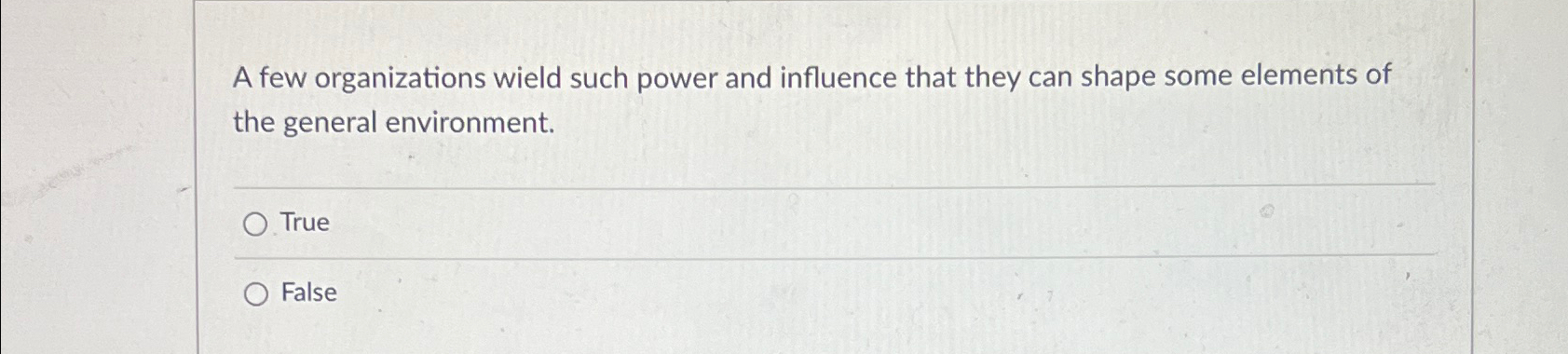 Solved A few organizations wield such power and influence | Chegg.com