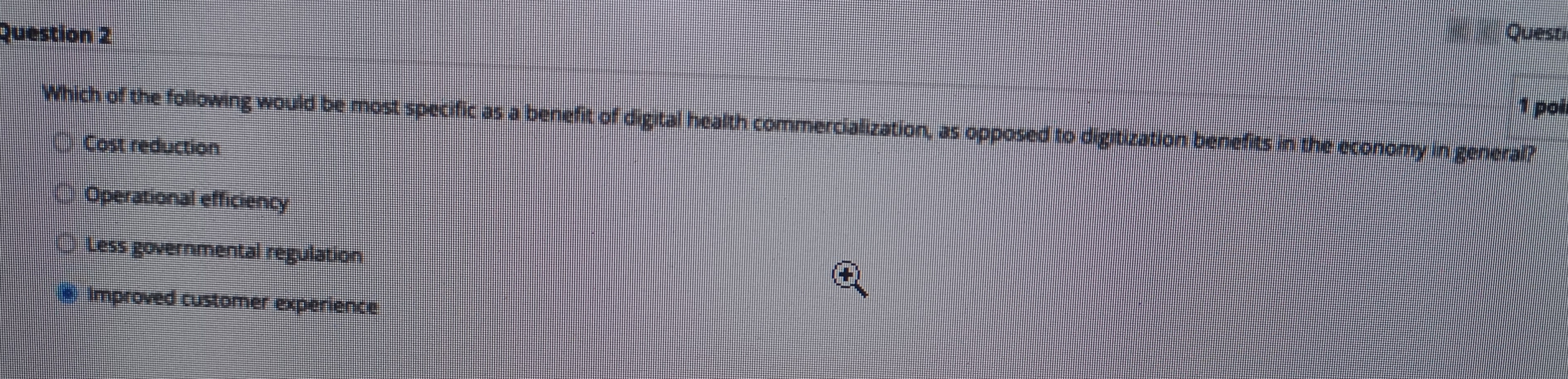 Solved puestion 2Which of the following would be most | Chegg.com