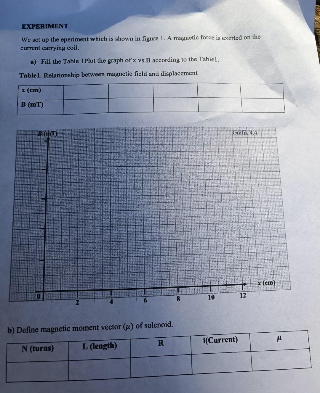 5-BIOT-SAVART LAW AIM: Calculation of magnetic moment | Chegg.com
