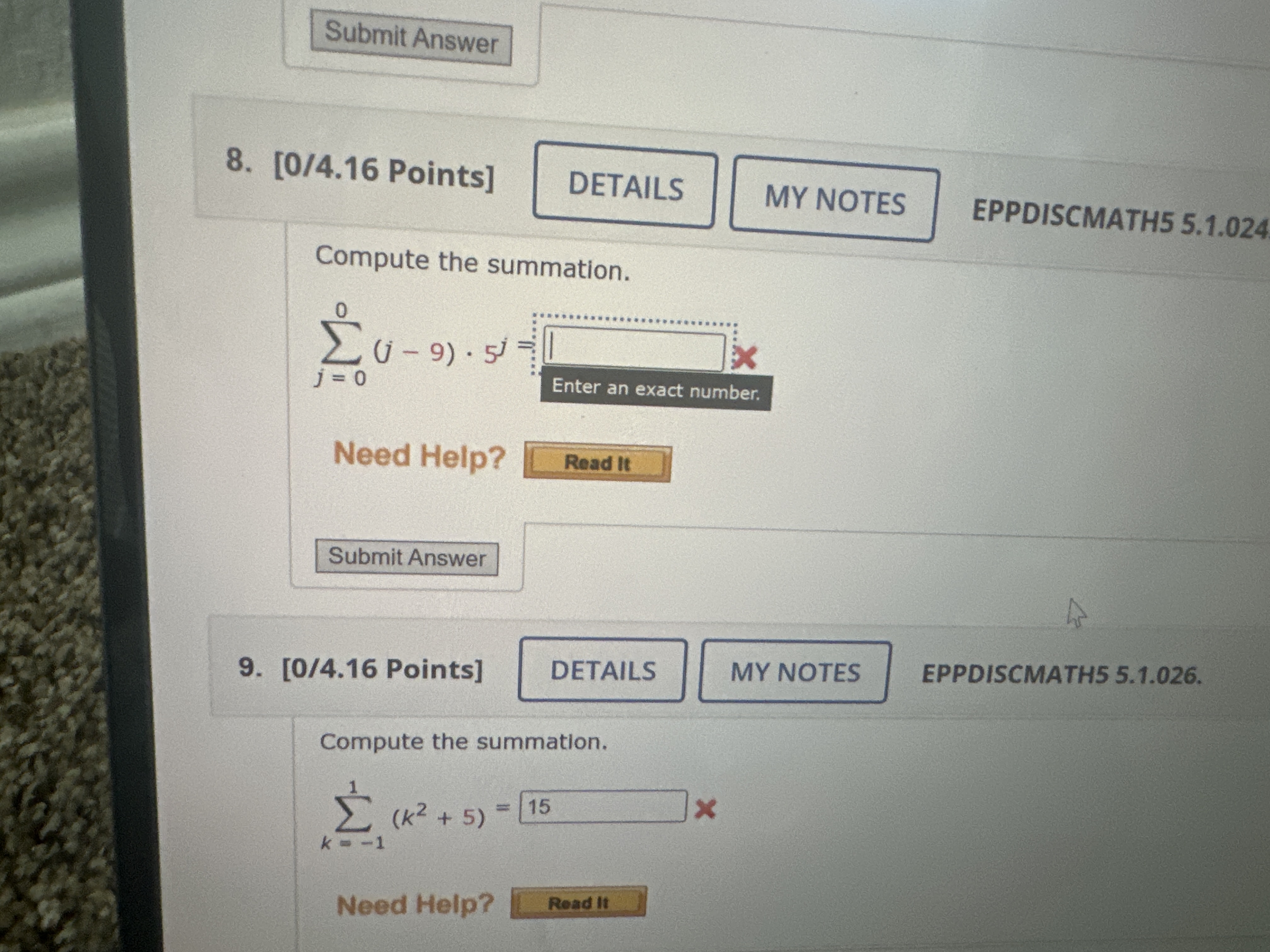 Solved [0/4.16 ﻿Points]Compute the | Chegg.com