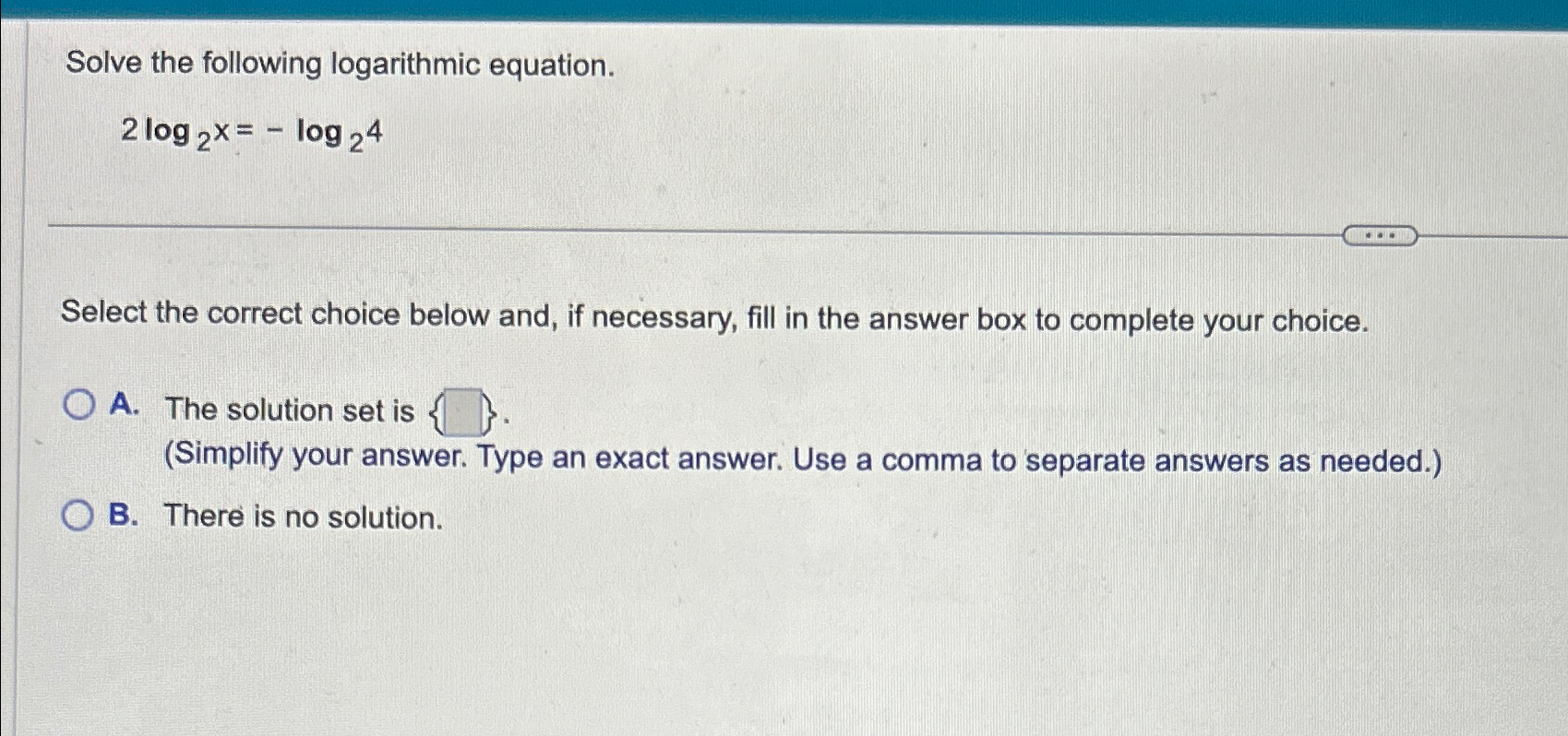 Solved Solve the following logarithmic | Chegg.com