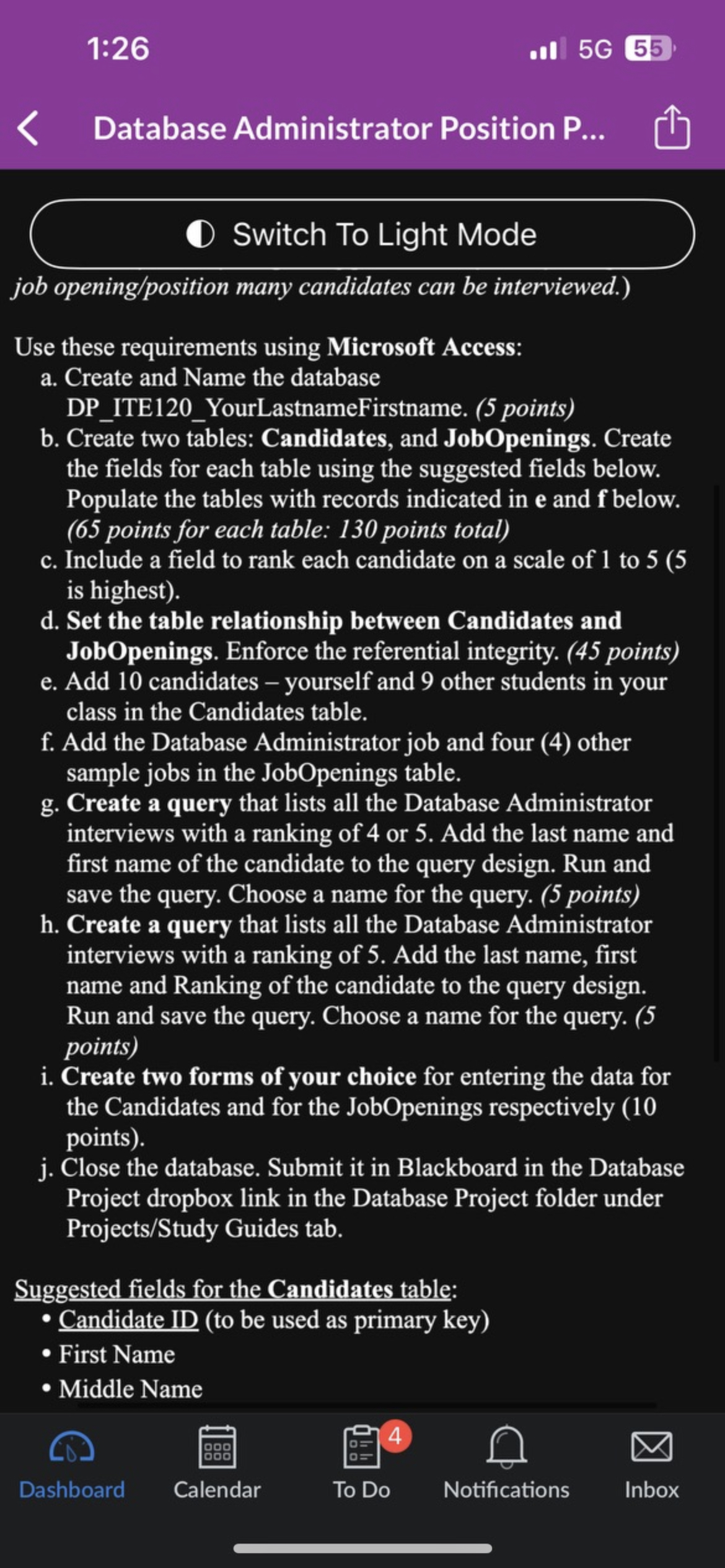 Solved 1:26Database Administrator Position P...55