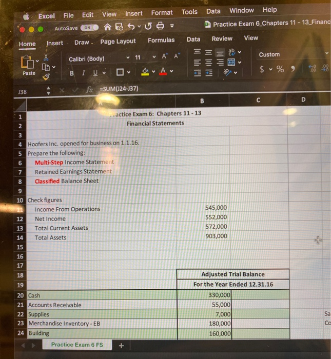 Solved Excel File Edit View Insert Format AutoSave ON À ES50 | Chegg.com