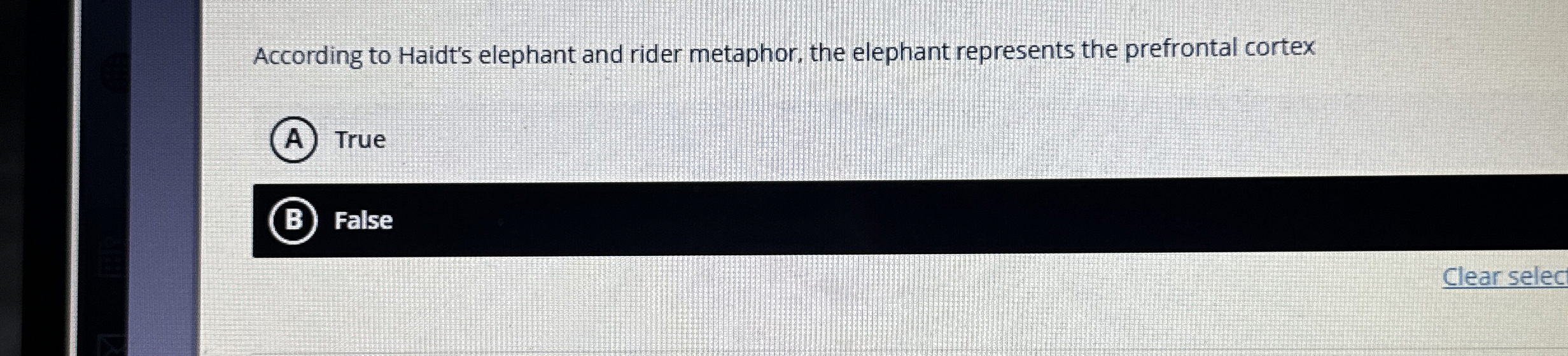 Solved According to Haidt's elephant and rider metaphor, the | Chegg.com
