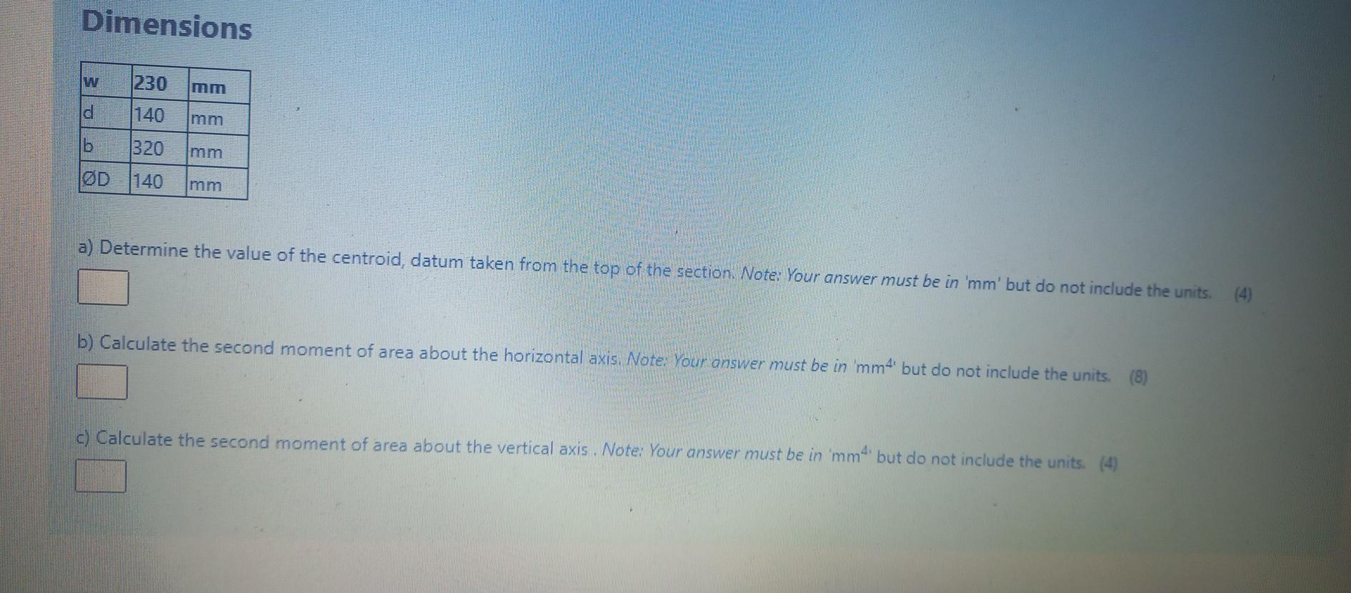 Solved W 6D b Calculate the position of the centroids and | Chegg.com