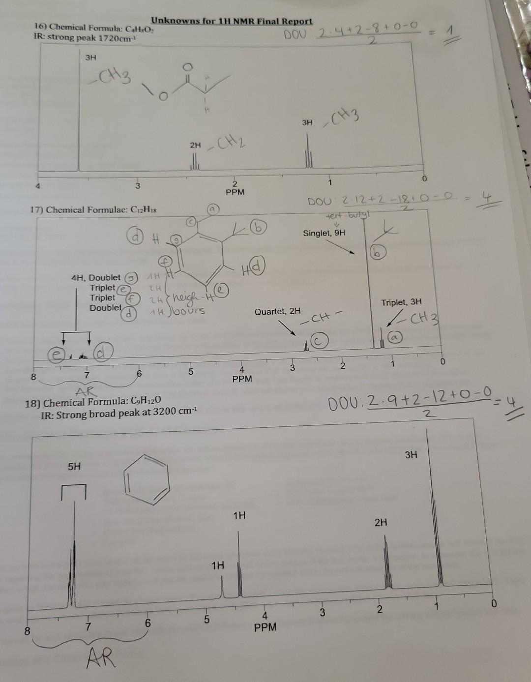 Solved 18) Chemical Formula: C9H12O | Chegg.com