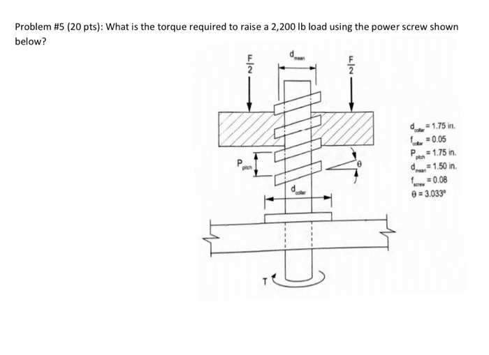 Solved Problem #5 (20 pts): What is the torque required to | Chegg.com
