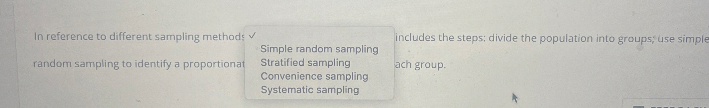 In reference to different sampling methods random | Chegg.com