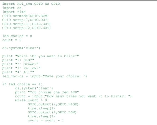 Solved import RPi emu. GPIO as GPIO import os import time | Chegg.com