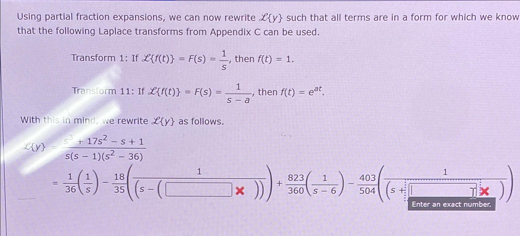 Solved Using partial fraction expansions, we can now rewrite | Chegg.com