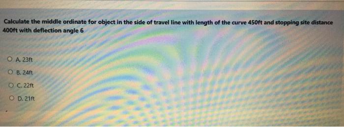 Solved Calculate the middle ordinate for object in the side | Chegg.com