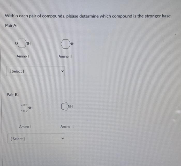 Solved Within each pair of compounds, please determine which | Chegg.com