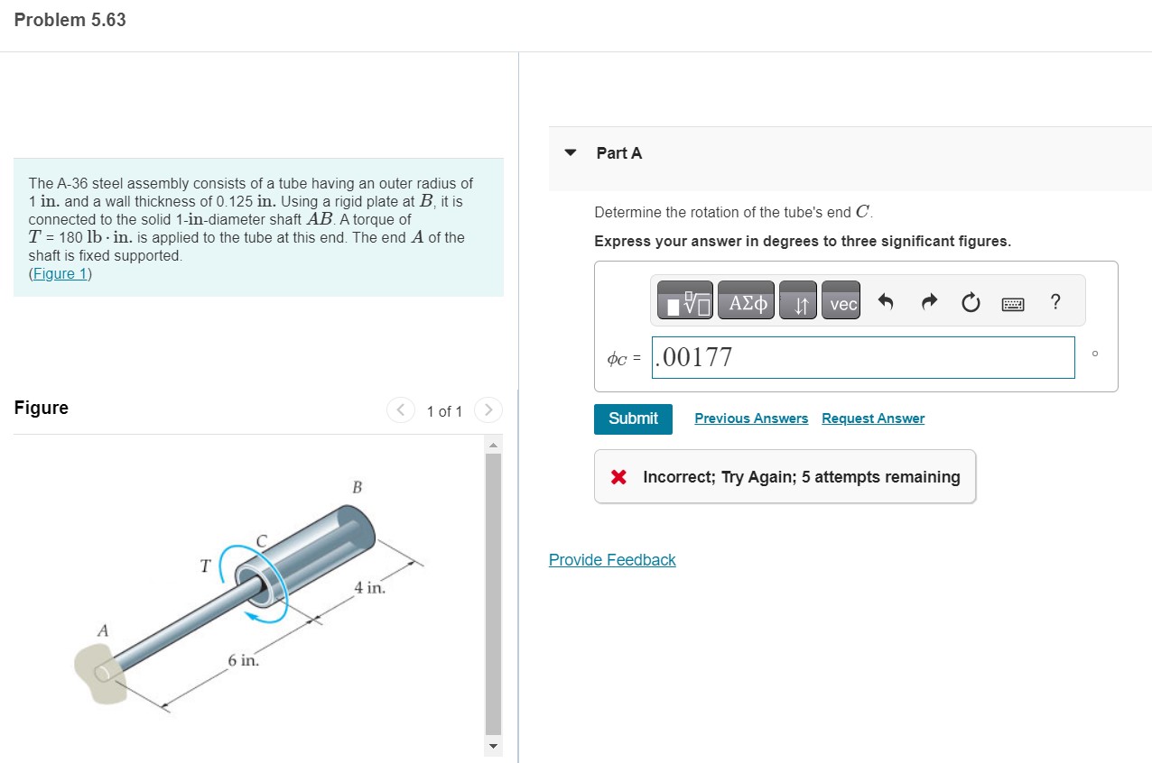 Solved Problem 5.63The A-36 ﻿steel assembly consists of a | Chegg.com