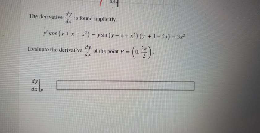 Solved Consider The Implicit Function And Its Graph Y Cos 2041