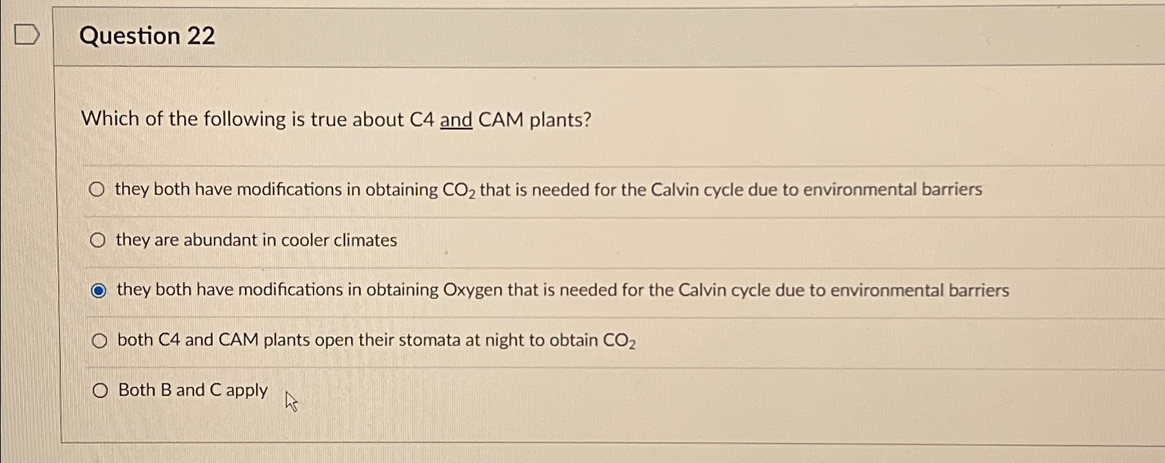 Solved Question 22Which of the following is true about C4 | Chegg.com