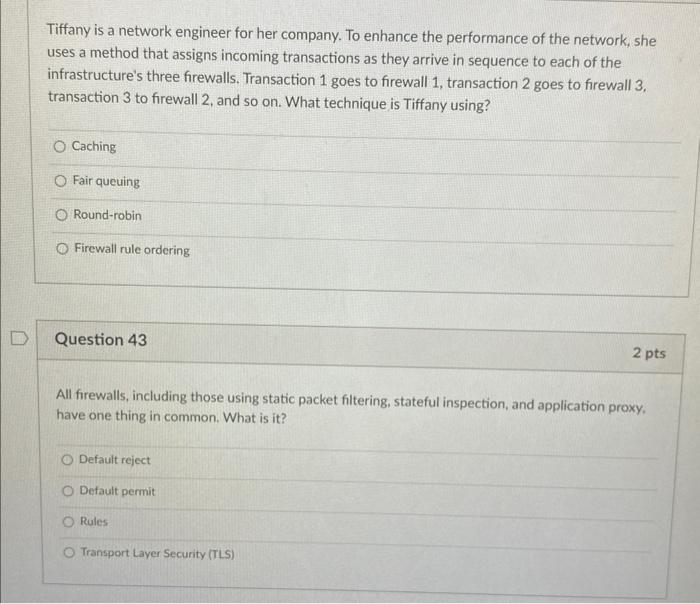 Solved Which of the following is a firewall, proxy, and | Chegg.com