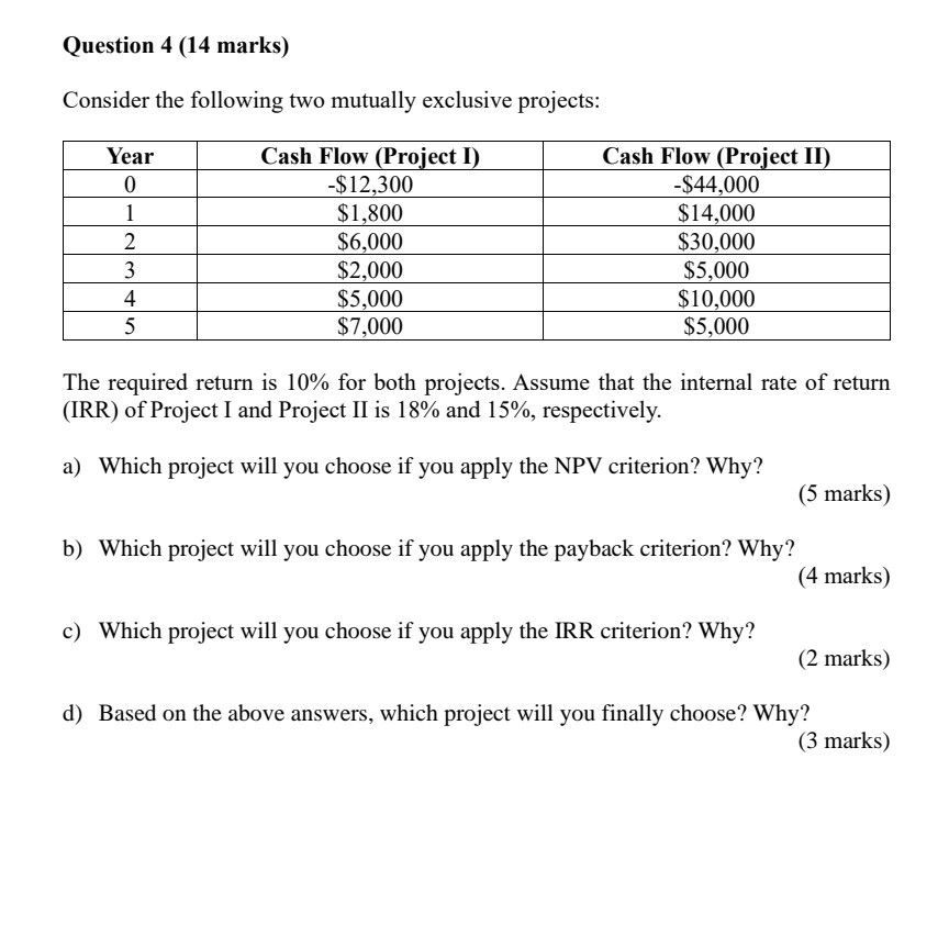 Solved Question 4 (14 marks) Consider the following two | Chegg.com