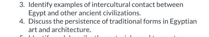 3. Identify examples of intercultural contact between | Chegg.com