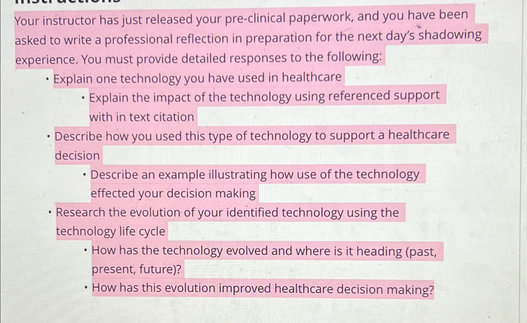 Your instructor has just released your pre-clinical | Chegg.com