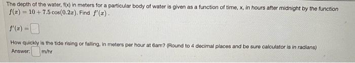 Solved please help me with this question! thank youthe depth | Chegg.com