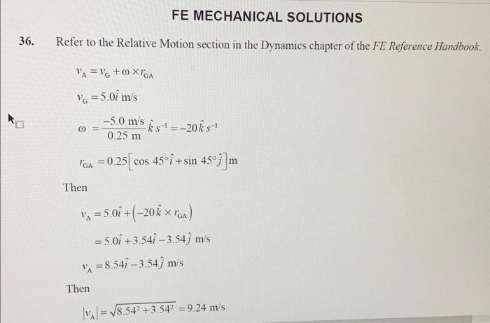 Solved In this solution, why is omega (w = v/r) negative and | Chegg.com