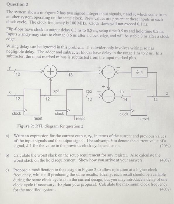 Solved Question 2 The system shown in Figure 2 has two | Chegg.com