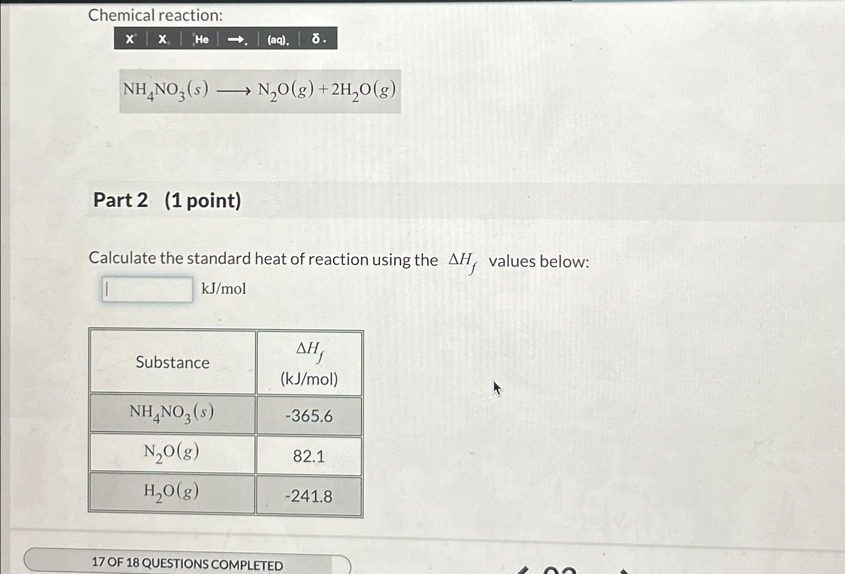 Solved Chemical | Chegg.com