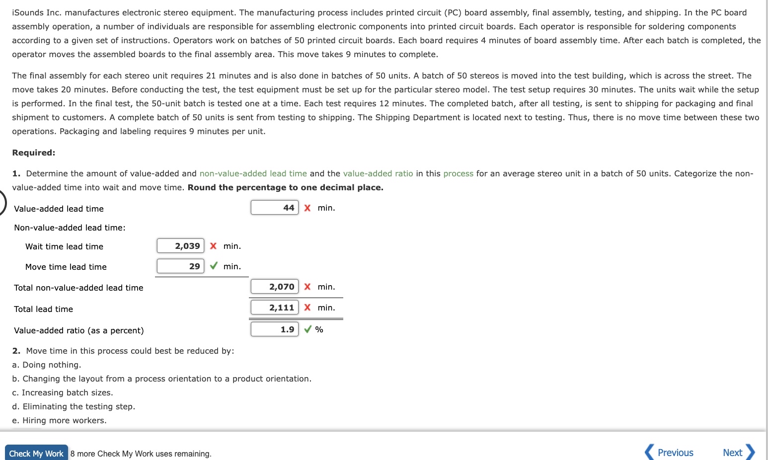 Solved iSounds Inc. manufactures electronic stereo | Chegg.com