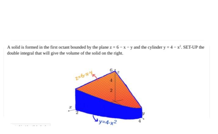 Solved A solid is formed in the first octant bounded by the | Chegg.com