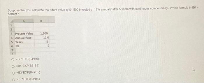 Solved Complete the formula in C6 that will return the | Chegg.com