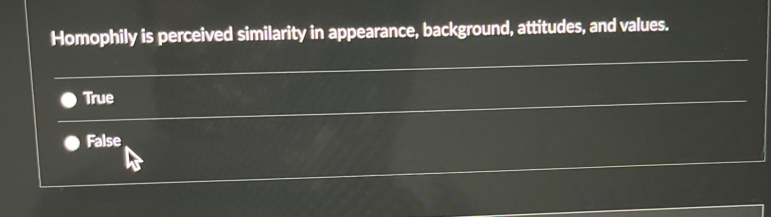 Solved Homophily is perceived similarity in appearance, | Chegg.com