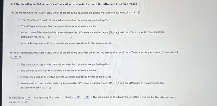 5 Differentiating Pooled Variance And The Estimated