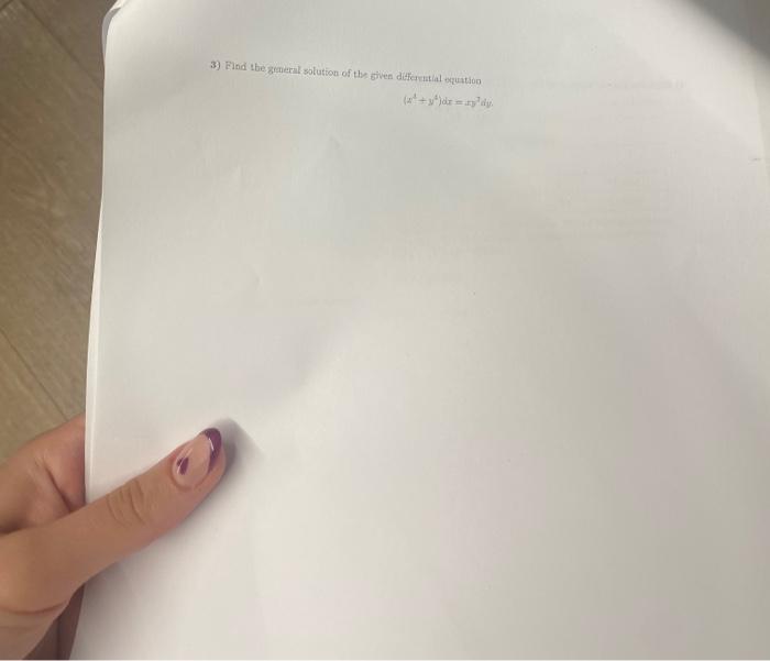 Solved 3) Find the general solution of the given | Chegg.com