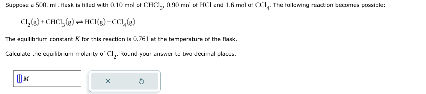 Solved Suppose a 500.mL ﻿flask is filled with 0.10 ﻿mol of | Chegg.com