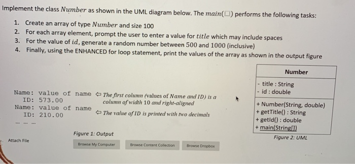 Solved Implement the class Number as shown in the UML | Chegg.com