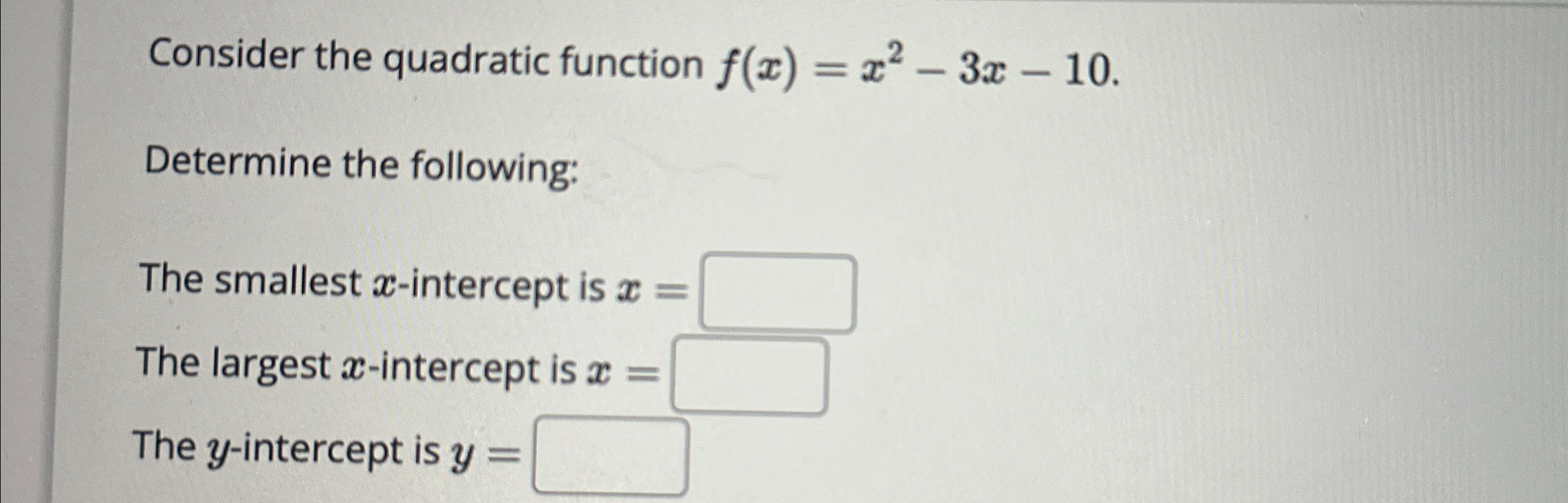 Solved Consider the quadratic function | Chegg.com