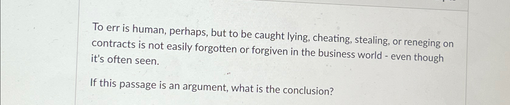 Solved To Err Is Human Perhaps But To Be Caught Lying