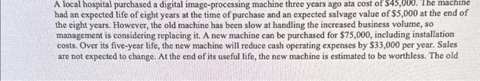 Solved A local hospital purchased a digital image-processing | Chegg.com