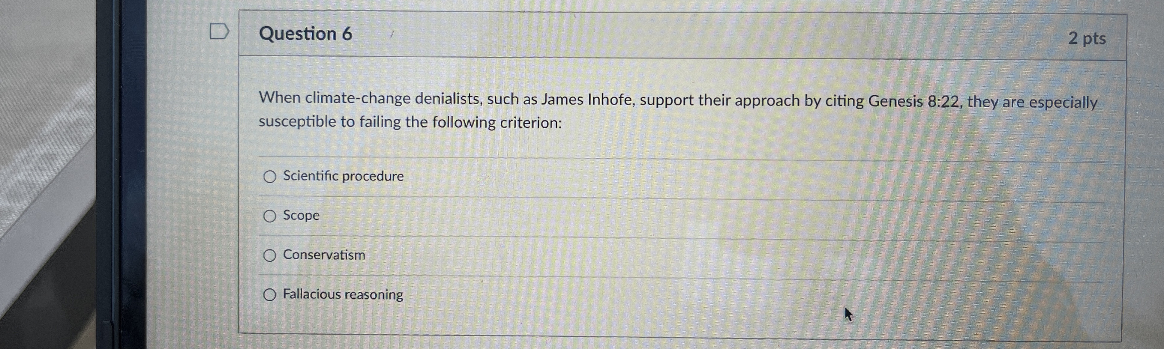 Solved Question 62 ﻿ptsWhen climate-change denialists, such | Chegg.com
