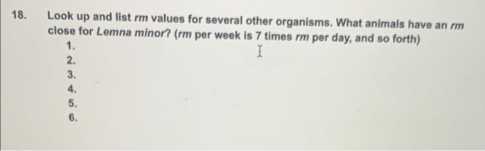 8. Look up and list rm values for several other | Chegg.com